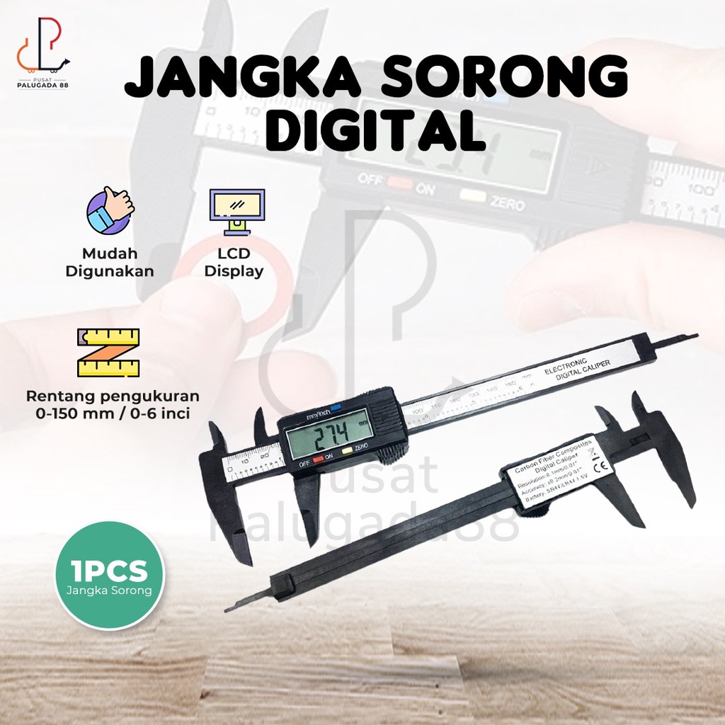 Jual Sigmat Digital Stainless 6 inch 150 mm 15 cm 150mm 15cm jangka sorong LCD Vernier Caliper ...
