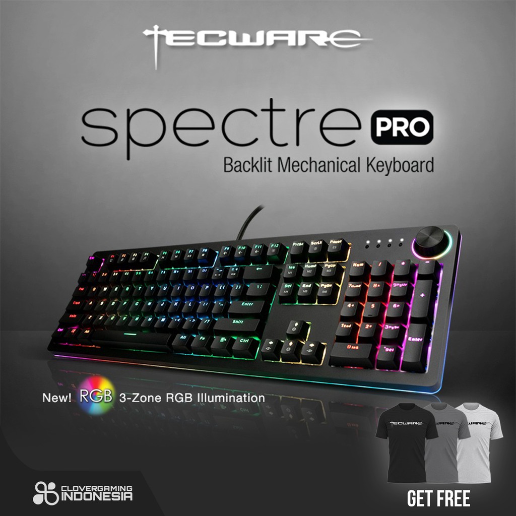 Tecware Phantom Spectre Pro RGB - Mechanical Gaming Keyboard | Shopee ...