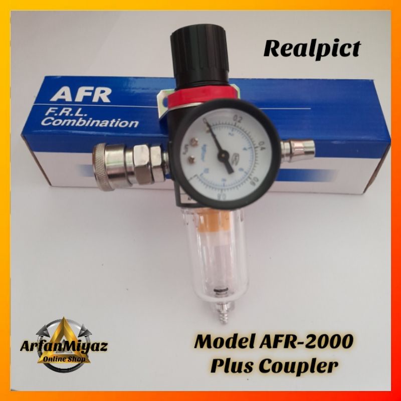 Jual AIR FILTER REGULATOR KOMPRESOR ANGIN MODEL AFR2000 PLUS COUPLER ...