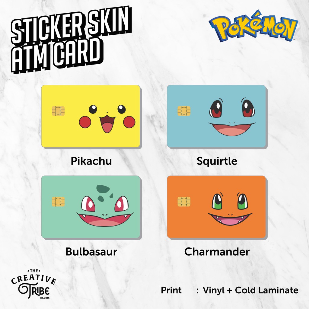 Jual Sticker Skin Card Pokemon - ATM Vinyl Debit Credit Emoney Flazz ...