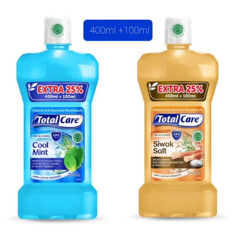 Jual TOTAL CARE Obat Kumur Mouthwash 400 Ml Extra 25% | Shopee Indonesia