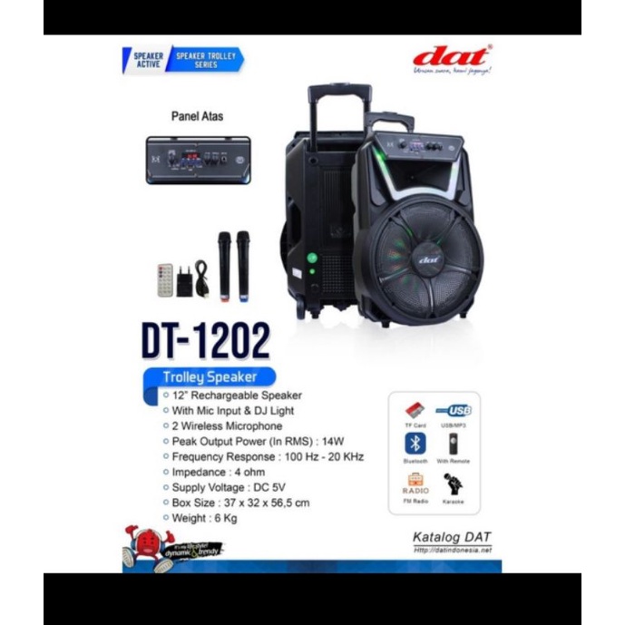 Jual Speaker Portable Dat 1202 Resmi Shopee Indonesia