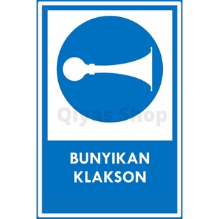 Jual 2 Stiker himbauan bunyi klason | Sticker sign horn| tanda himbauan ...