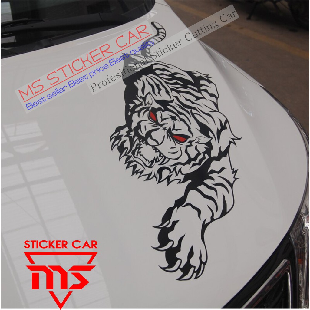 Jual stiker sticker mobil kap macan harimau tribal big size | Shopee ...