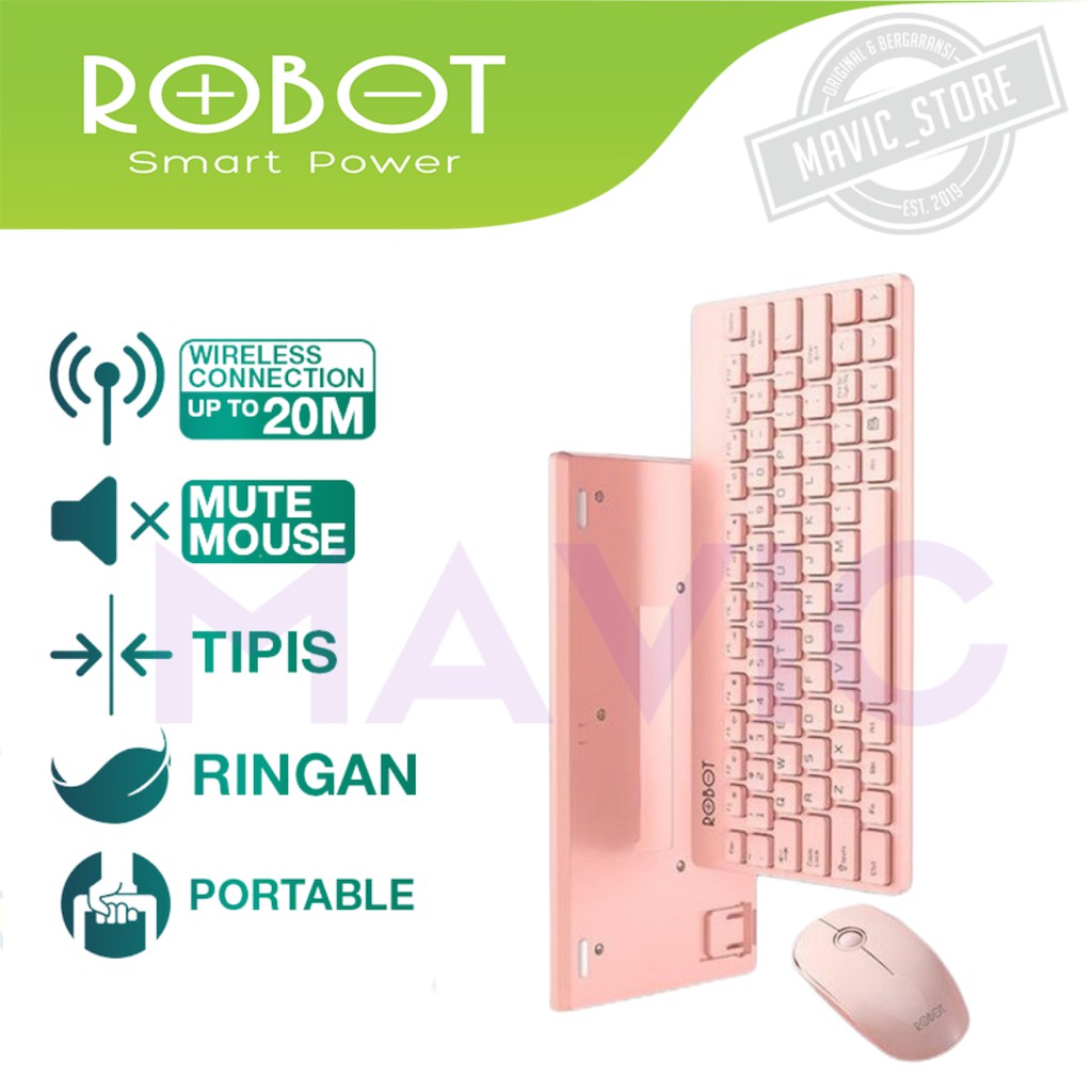 Jual ROBOT KM3000 Wireless Keyboard and Mouse Combo Set Keyboard dan ...