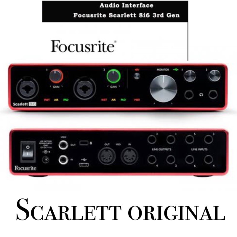 Jual Focusrite Scarlett 8i6 3rd gen USB Audio Interface Soundcard ...