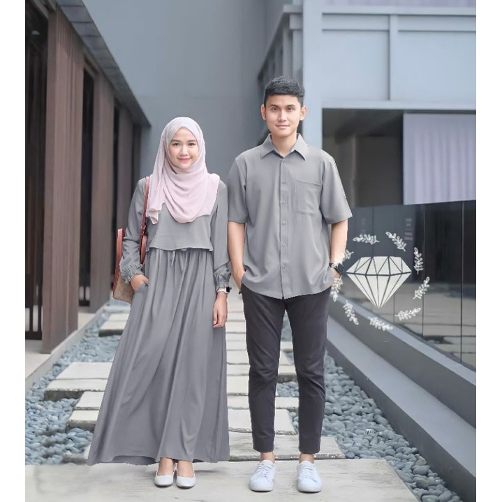 Jual Baju Couple Kapel Maxi Dress Kemeja Pasangan Keluarga Pria Wanita ...