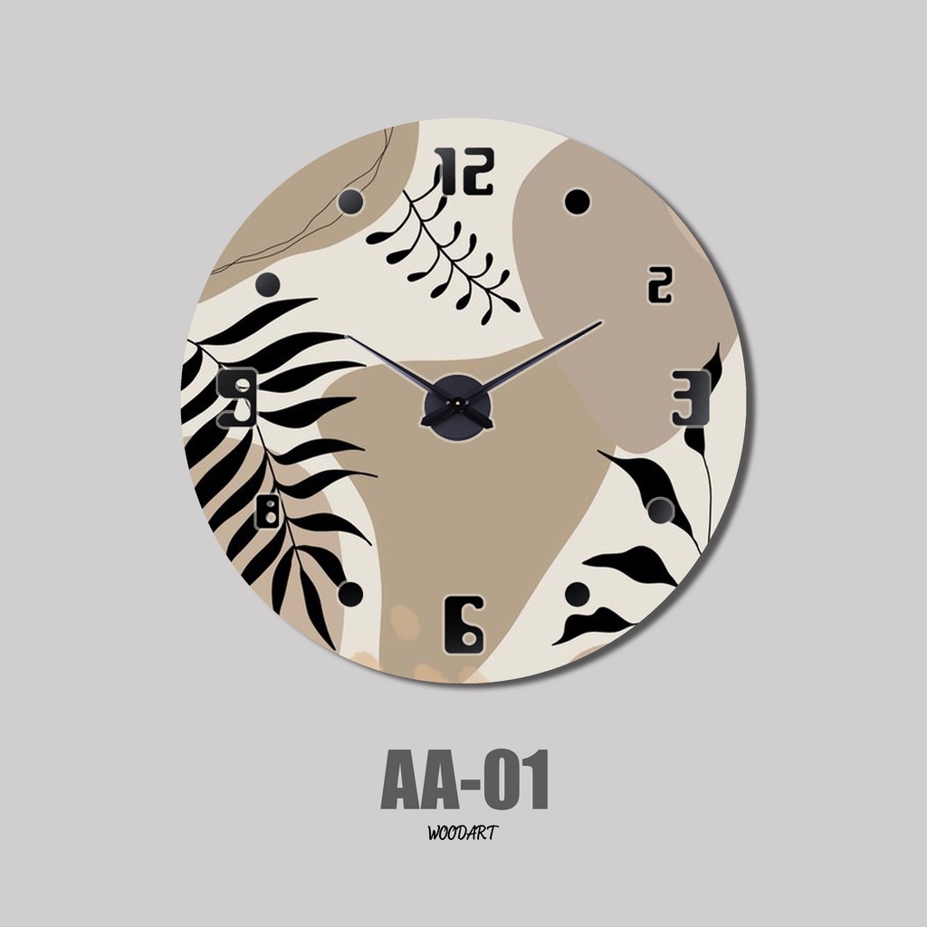 Jual Jam Dinding DIAMETER 30cm Kamar Rumah modern aesthetic motif FLORA ...