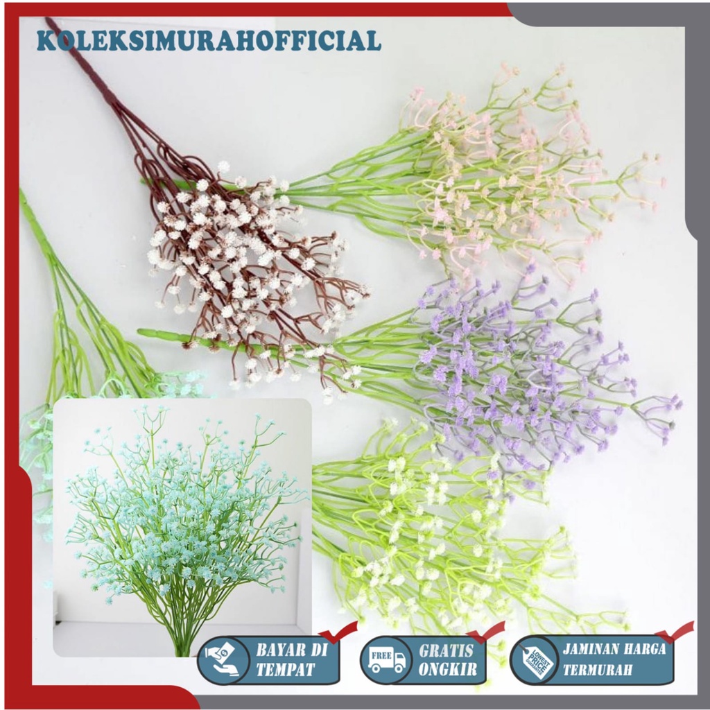 Jual COD BUNGA BABY BREATH BUNGA TANGKAI PLASTIK BUNGA ARTIFICIAL BUNGA ...