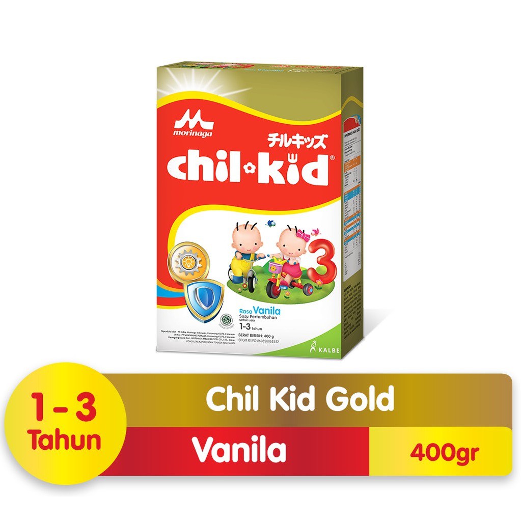 Jual MORINAGA Chil Kid Gold 3 400 gr Vanila Susu Pertumbuhan Anak 1 - 3 ...