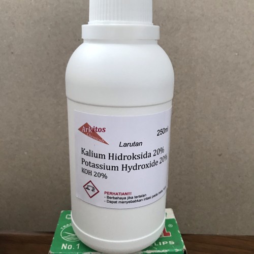 Jual Kalium Hidroksida 20% 250ml (KOH) potassium Hydroxide COD Langsung ...