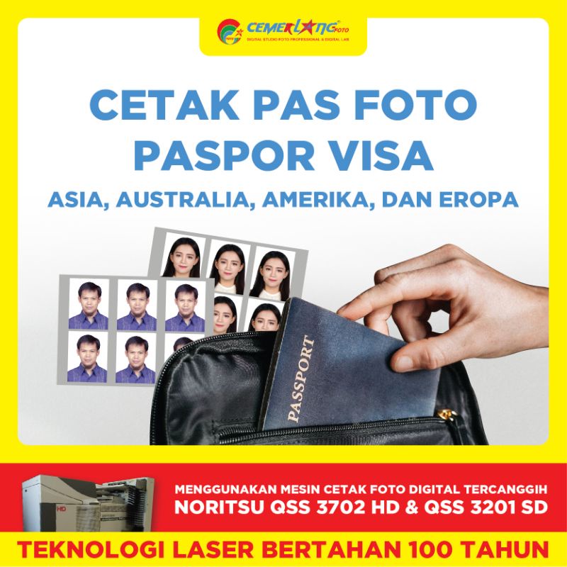 Jual Cetak Foto Digital Kualitas Laser - Pas Foto Paspor Visa Asia ...