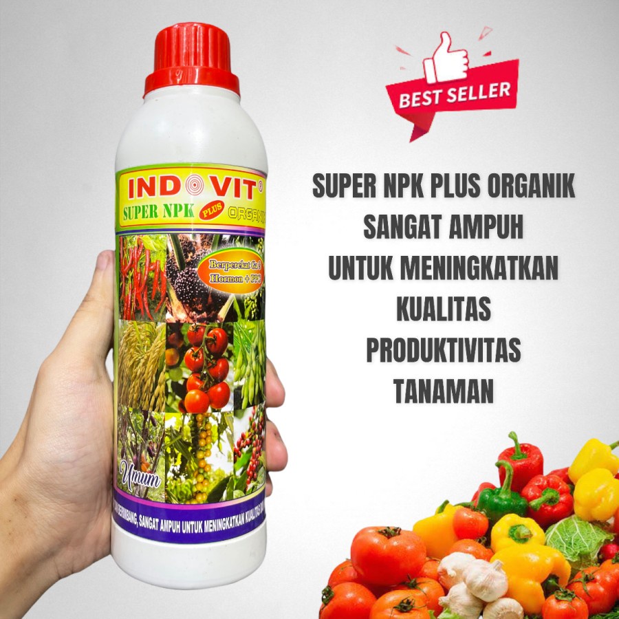Pupuk NPK cair organik 500 ml INDOVIT Super NPK plus organik | pgmall