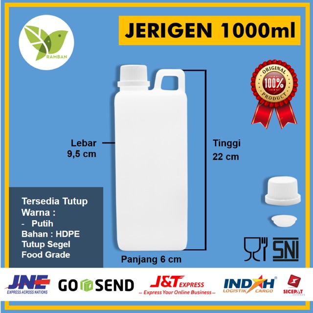 Jual JERIGEN 1 LITER JERIGEN 1000 Ml JRIGEN PANJANG 1 LITER JRIGEN 1000