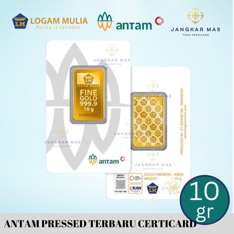 Jual Antam Logam Mulia 10 Gram Certicard Terbaru 10Gr LM | Shopee Indonesia