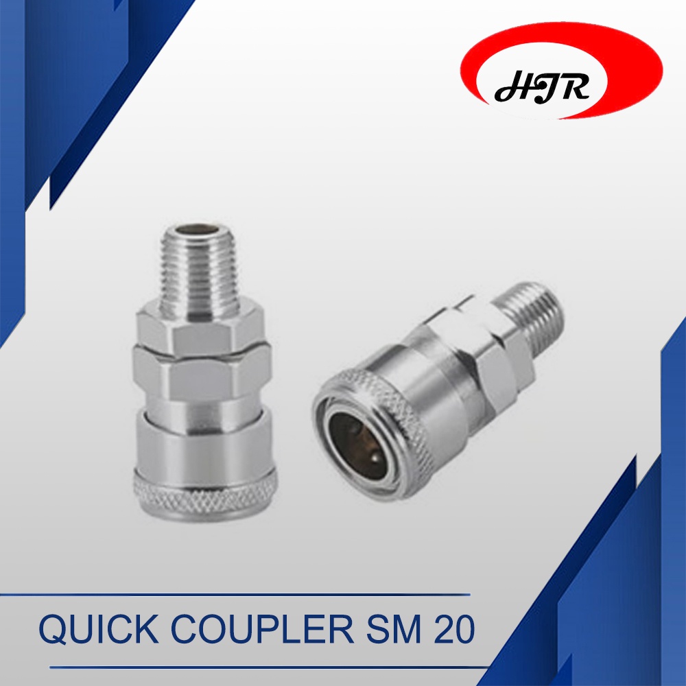 Jual HJR Quick Coupler SM 20 Sambungan Angin Connector Drat Male 1/4" SM 20 1/4 inch Kompressor ...