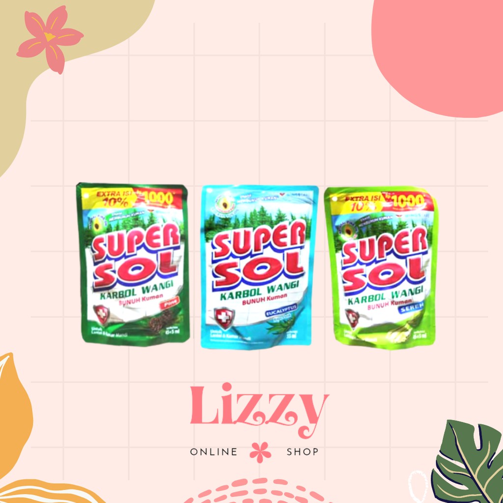 Jual Super SOL Karbol Wangi Pembersih Lantai Pouch 45+5ml extra isi 10% ...