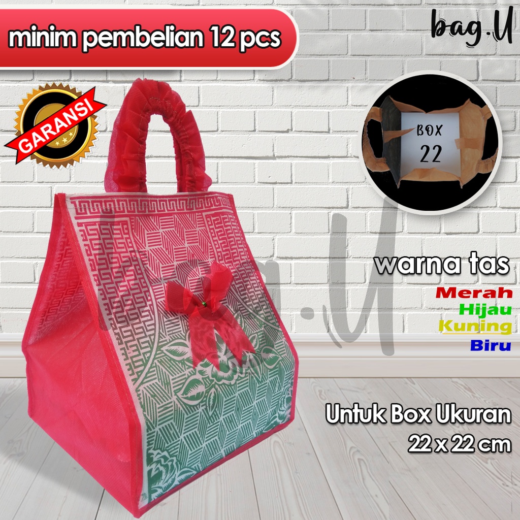 Jual Tas Spunbond Nasi Kotak 22 x 22 20 x 20 18 x 18 Untuk Berkat Hajatan, Tasyakuran, Hampers ...