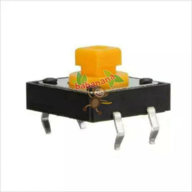 Jual Tactile 12x12x7.3mm Push Button Switch Tact Switch 4 pin feet foot ...