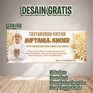 Jual Spanduk Banner Backdrop Acara Tasyakuran Khitanan Khitan Murah Gratis Desain | Shopee Indonesia