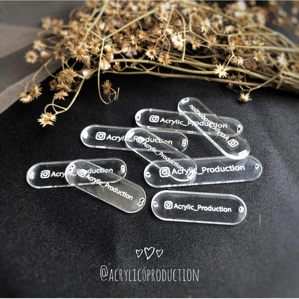 Jual Label Akrilik Bening | Label Hijab Branding | Custom Cutting Label ... Jual Label Akrilik Bening | Label Hijab Branding | Custom Cutting Label ...