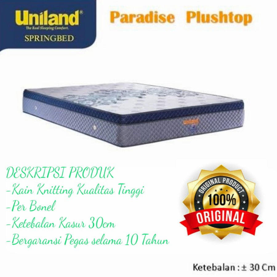 Jual Springbed Uniland paradis New Series Plushtop Mattress Only ...