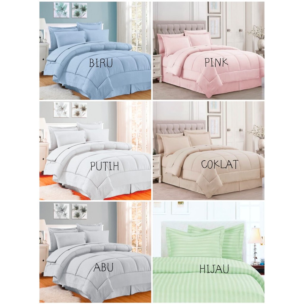 Jual Sprei l Sprey l Seprei Katun Motif Pasta Garis l Sprei Set ...