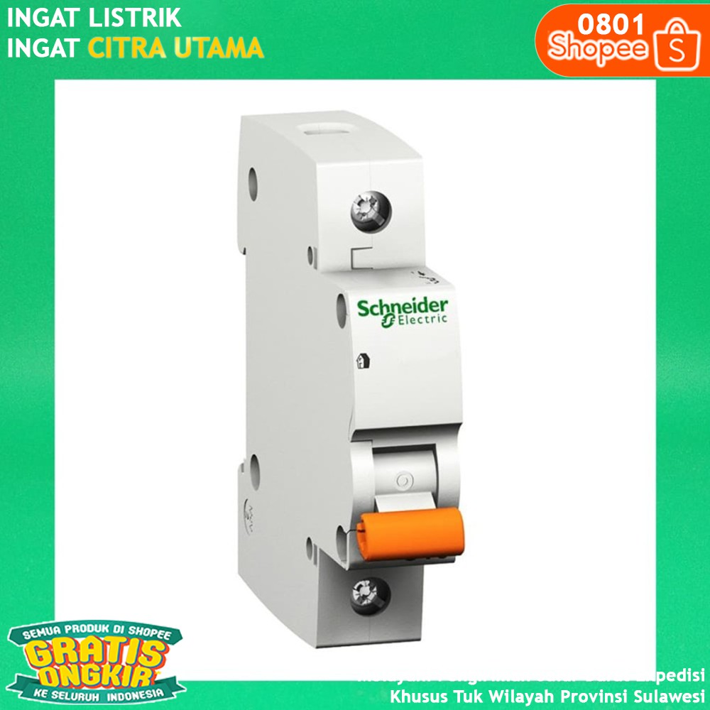 Jual MCB 1P C25 25A SCHNEIDER K0801 | Shopee Indonesia