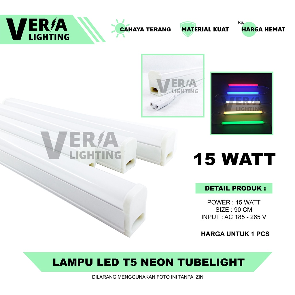 Jual Lampu TL Neon T5 LED 15W Tube Warna Warni/Lampu neon led | Shopee Indonesia