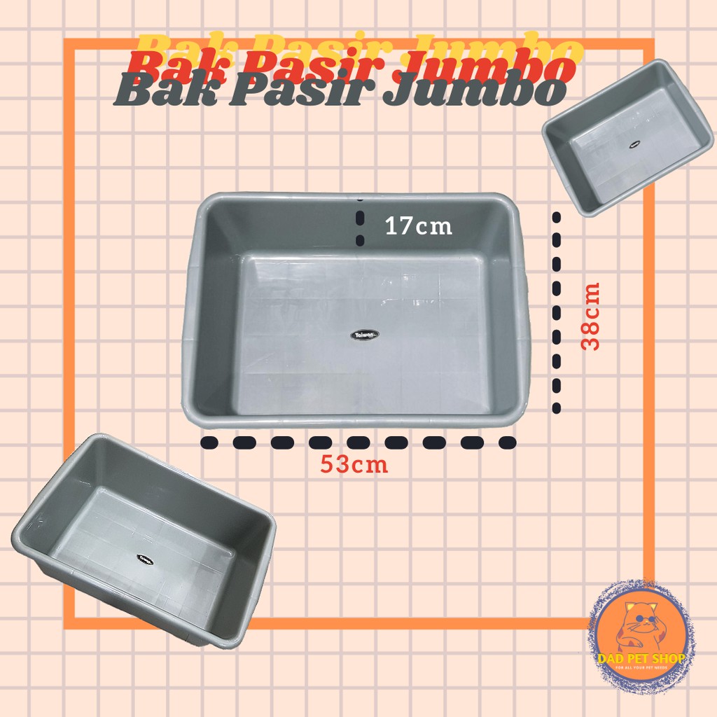 Jual BAK PASIR JUMBO / LITTER BOX UKURAN JUMBO BAK PASIR KUCING ...
