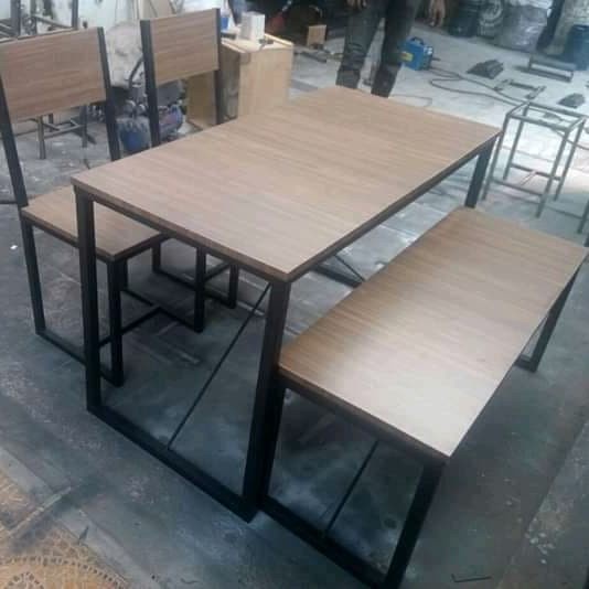 Jual Meja Bangku Set Cafe / Resto / Kantin / Kedai | Shopee Indonesia