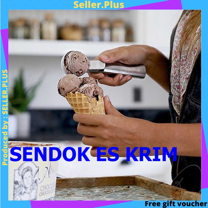 Jual SP Sendok Es Krim Scoop Ice Cream Spoon Scop Takar Gula Kopi ...