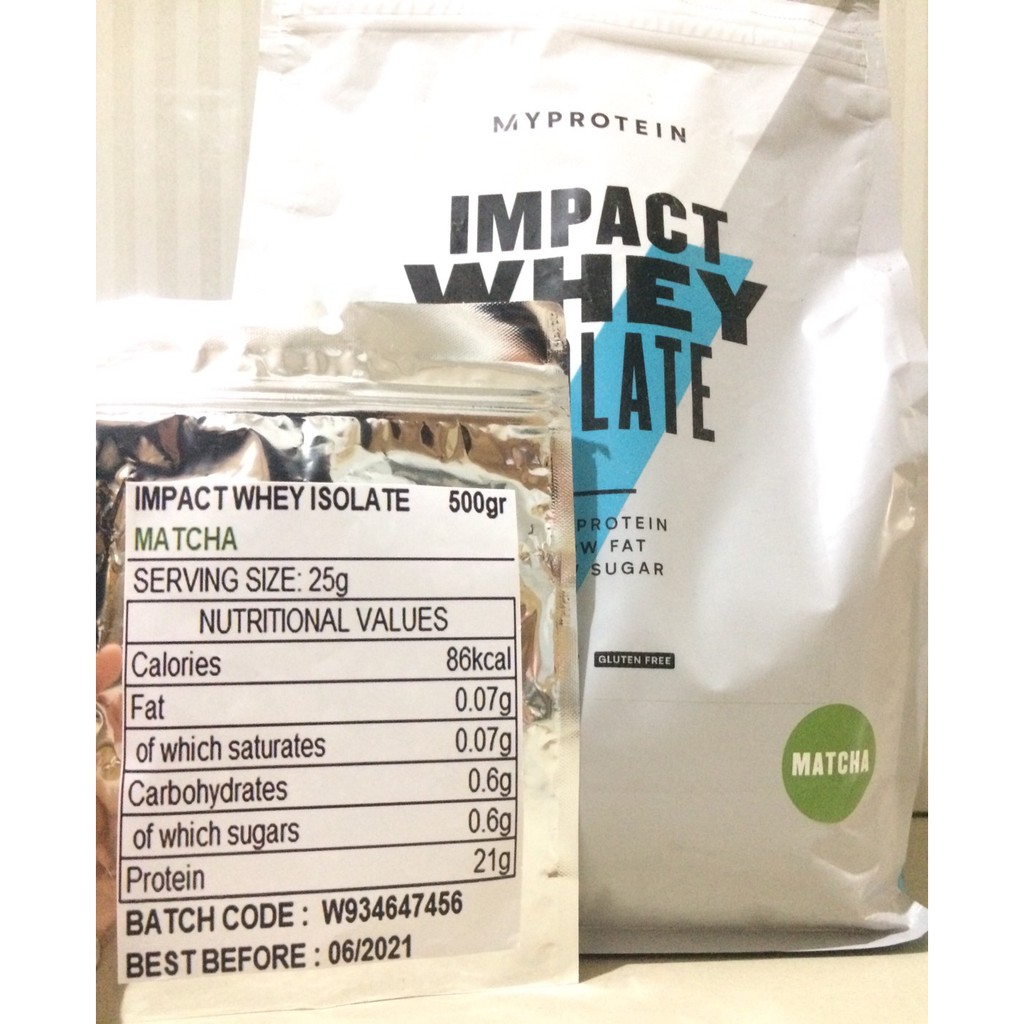 Jual REPACK - IMPACT WHEY ISOLATE 20 Serving / 500 Gram MATCHA UK ...
