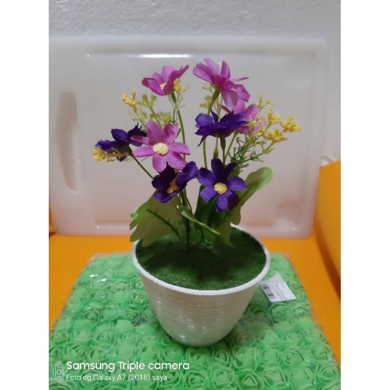 PROMO! 5 Model rangkaian aster mini bunga artificial bunga hias pot ...