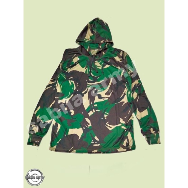 Jual KAOS JERSEY DRYFIT HOODIE TOPI/KUPLUK LENGAN PANJANG LORENG MALVINAS TNI | Shopee Indonesia