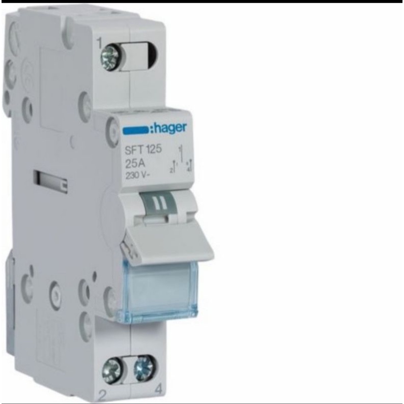 Jual Ohm Saklar Hager SFT125. 1 phase 25 ampere. On Off On. switch pln ...
