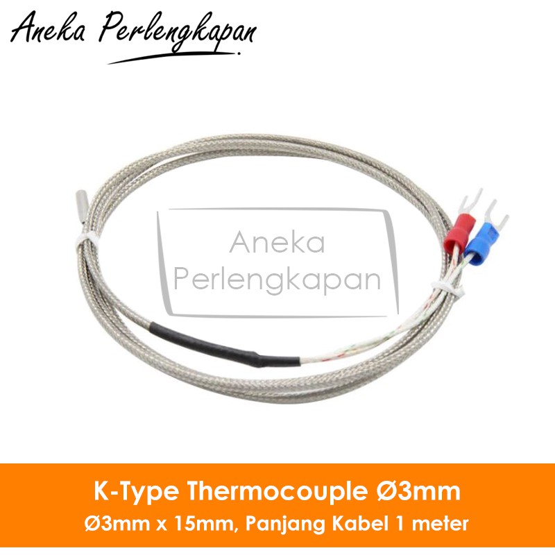 Jual High Temperature 3D Printer Thermocouple Type-K Diameter 3mm Kabel ...