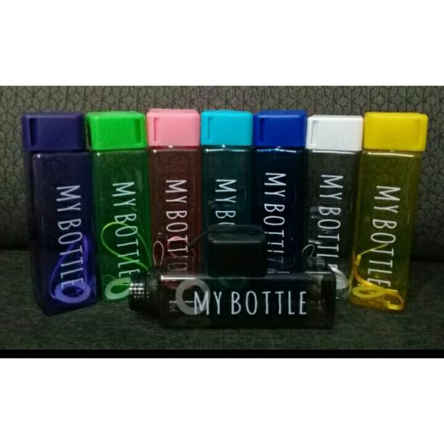 Jual Botol minuman My bottle petak clear/ kotak /persegi 500ml | Shopee ...