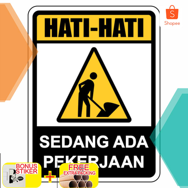 Jual Rambu Plang Sedang Ada Pekerjaan 45cm x 60cm Plat Alumunium Keren ...