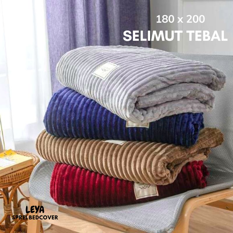 Jual Selimut Polos Selimut Bulu Tebal Selimut Dewasa Jumbo 180x200 ...
