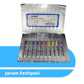 Jual JARUM EKSTIRPASI ASSORTED 25mm BARBED BROACHES dental jarum endo ...