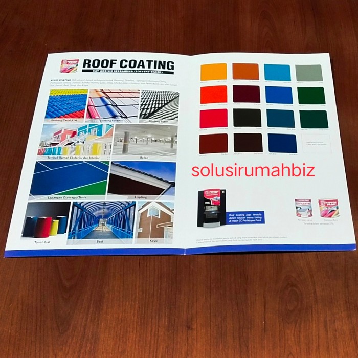 Jual KATALOG CAT NIPPON PAINT GENTENG ROOF COATING AKRILIK SOLVENT ...