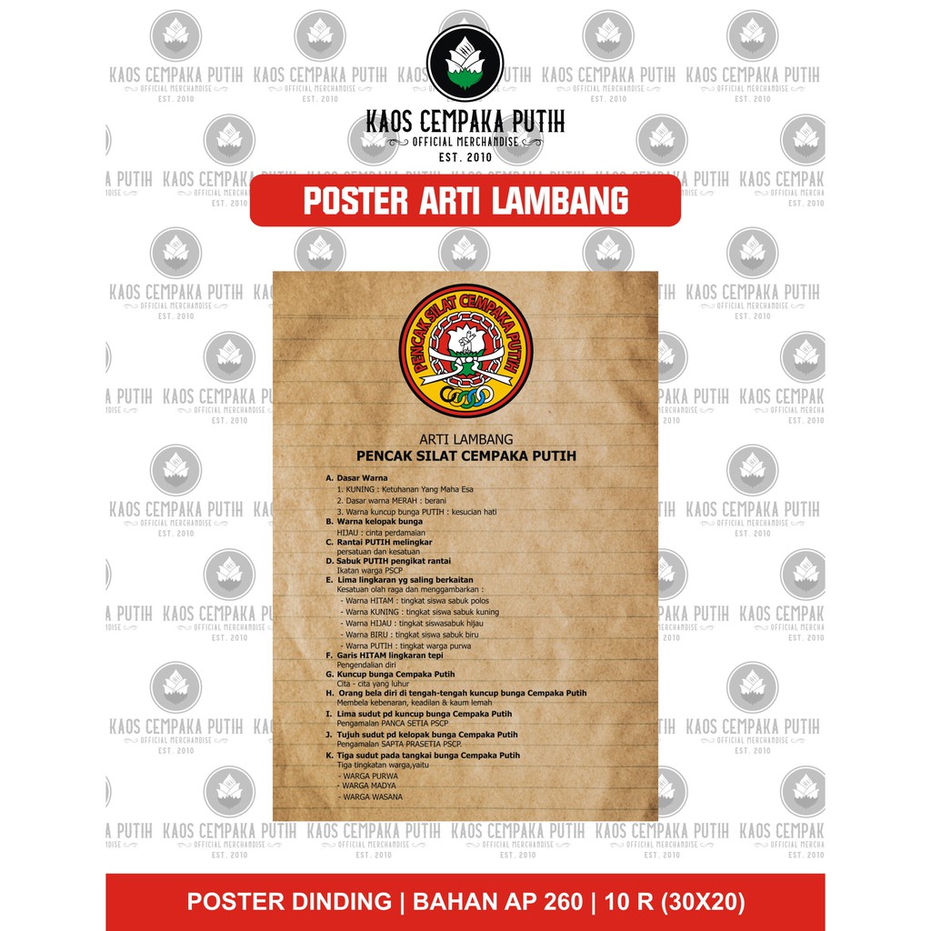 Jual POSTER ARTI LAMBANG PSCP 10R | Shopee Indonesia