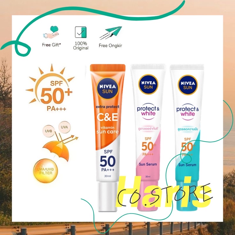 Jual NIVEA Sun Face Protection Serum Series (Oil Control/Glowing ...