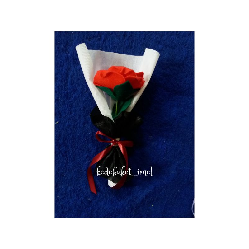 Jual Buket bunga mawar setangkai 01/wisuda/graduation/birthday ...