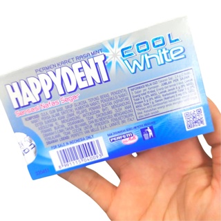 Jual Happydent Cool White 12gr isi 10 butir Permen Karet Rasa Mint ...