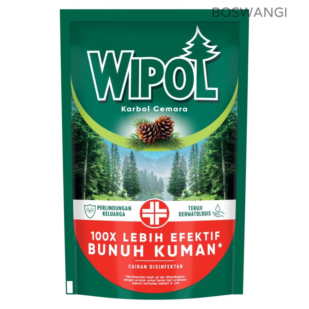 Jual WIPOL KARBOL PINE CEMARA POUCH REFILL / Pembersih Lantai 750ml ...