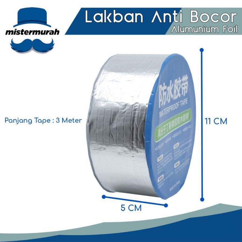Jual Lakban Anti Bocor Anti Air Tahan Panas Aluminium Foil Asphalt Tambal Atap Lem Talang Serba ...
