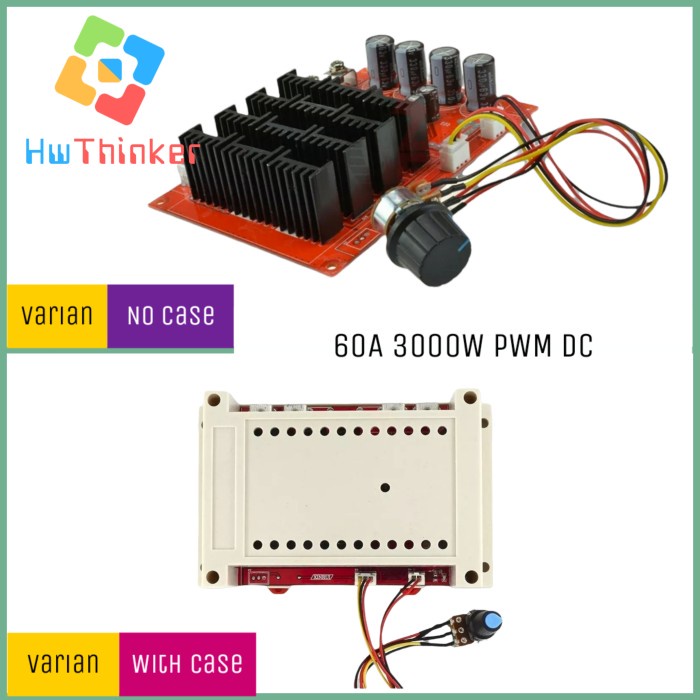 Jual Motor Speed Control 3000W 10-50V 60A MAX DC PWM HHO RC Controller ...