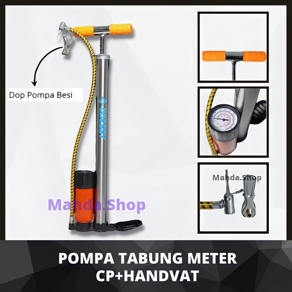 Jual Pompa Ban Sepeda dan motor mobil manual pompa meter tabung ...